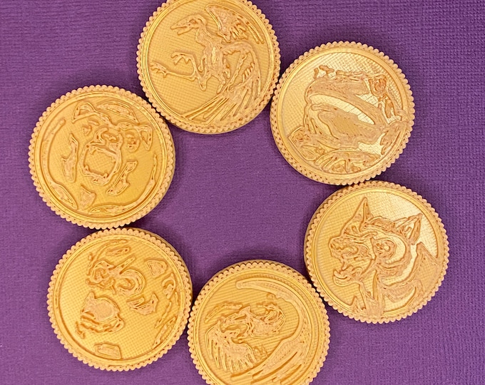 Power Coins | Mighty Morphin' Ninjetti | 3d-printed Coins | All Morpher ...