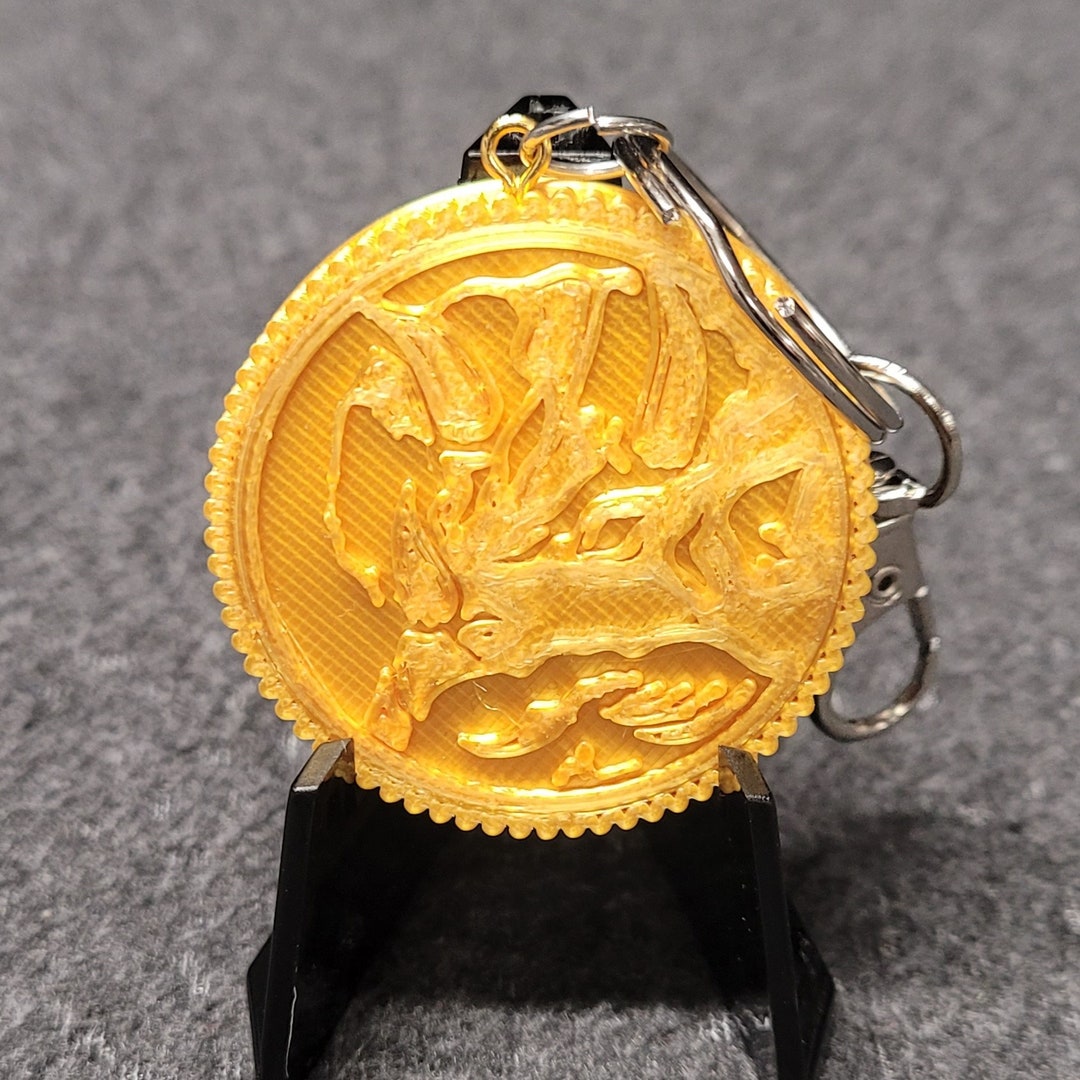 Power Coin Keychain | 3D Printed Coin | Power Rangers Power Coin ...