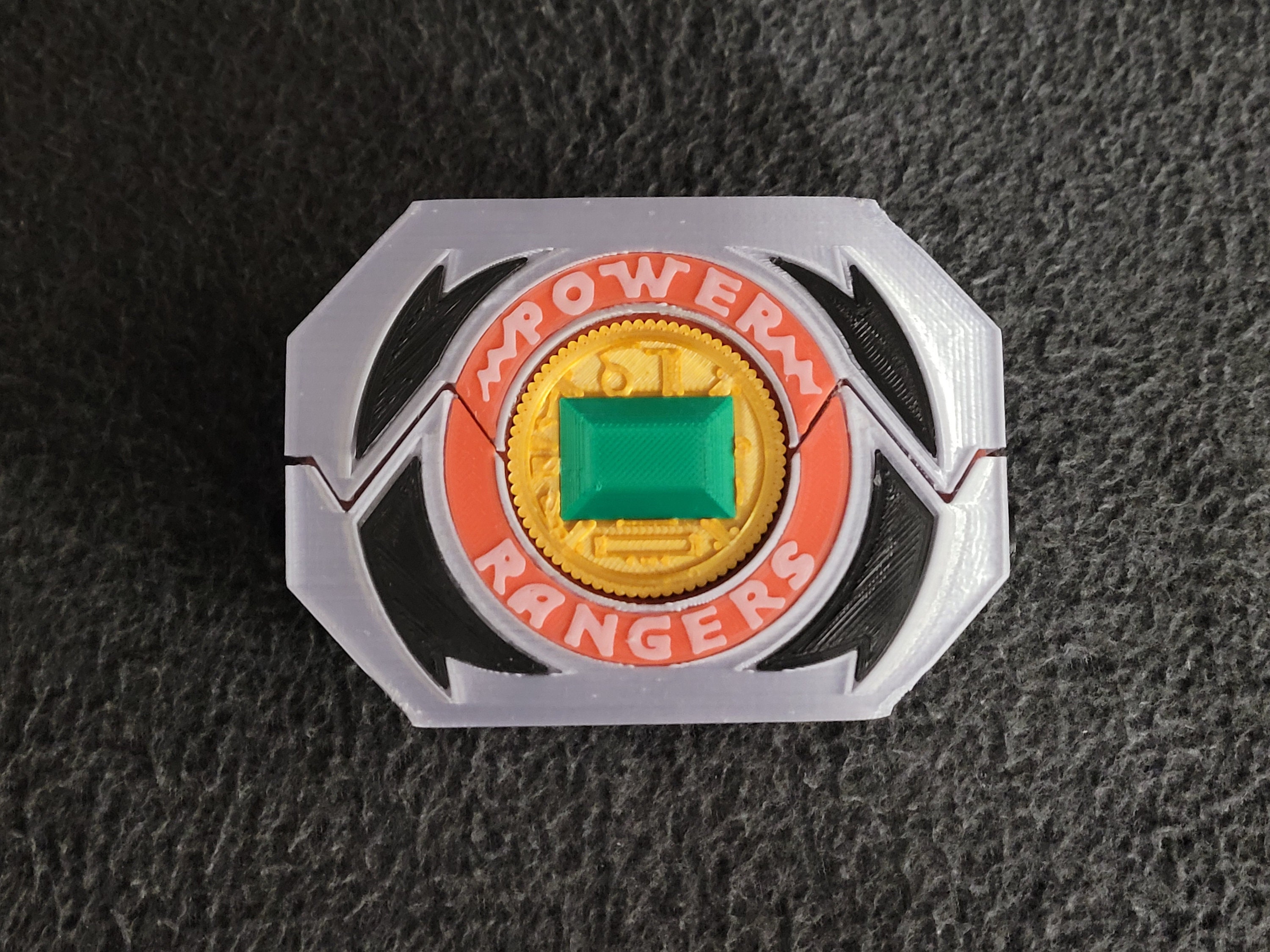3D Printed Green Zeo Ranger Legacy Power Coin Prop | Etsy
