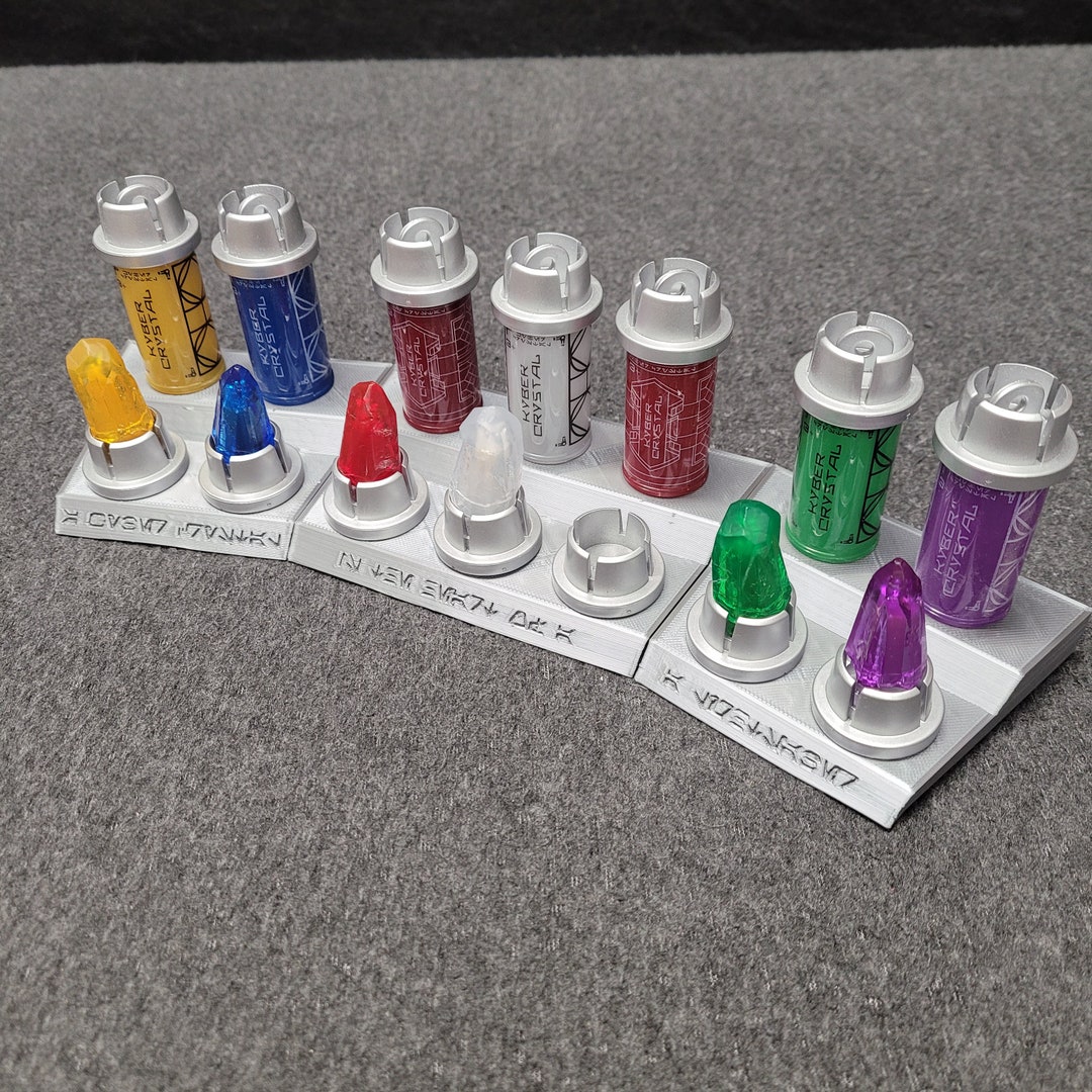 3D Printed Kyber Crystal Complete Collection Display Stand | Holds ...