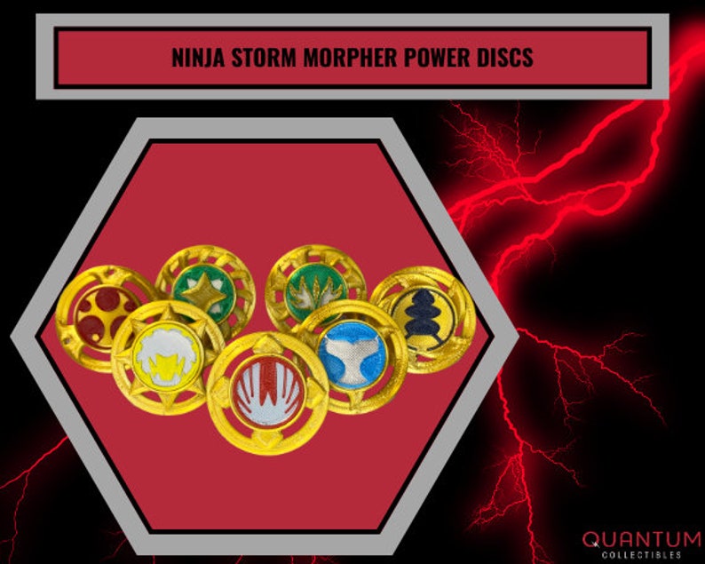 Ninja Storm Morpher Discs | 3D Printed | Power Rangers Ninja Storm ...
