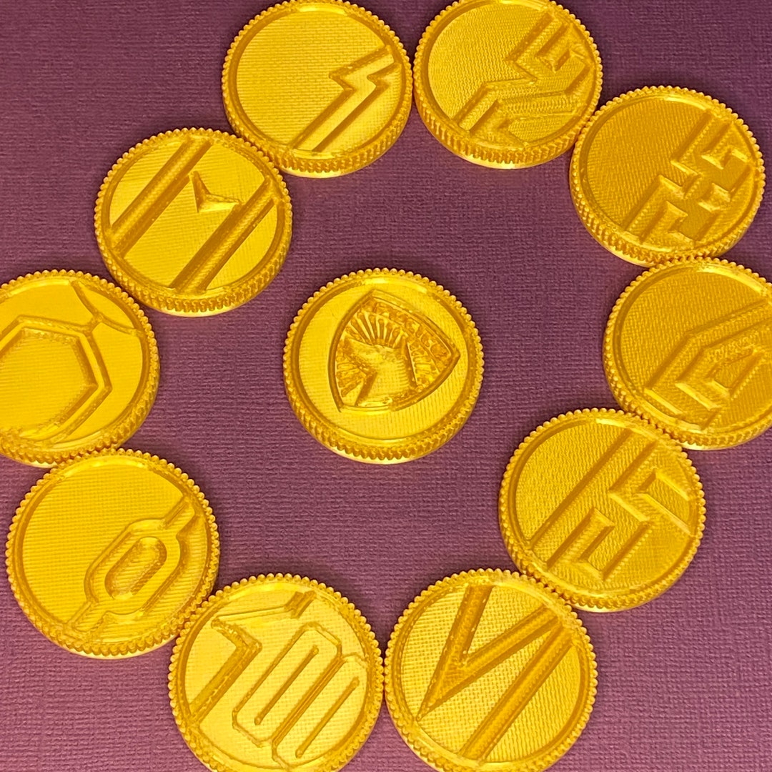 Power Coins | SPD Power Rangers | Entire Team | 3d-printed Coin | All ...