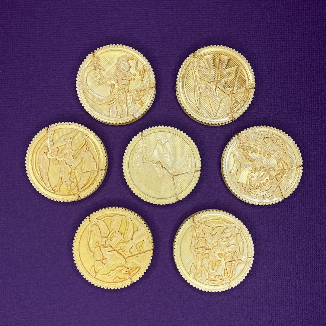 Damaged Power Coins | Mighty Morphin Power Rangers | 3d-printed Coins ...