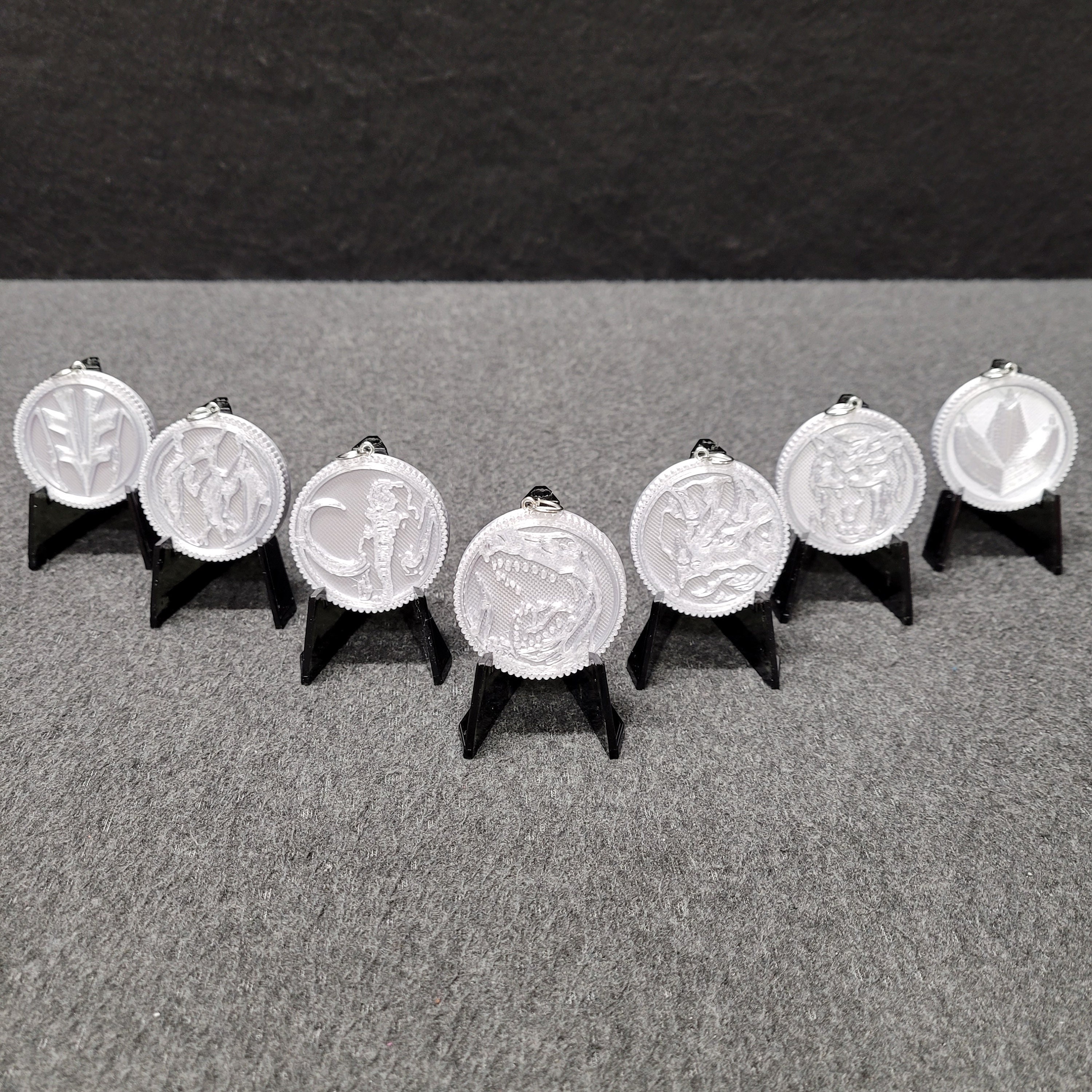 Power Coin Necklace Silver 3D Printed Coin Power Rangers - Etsy