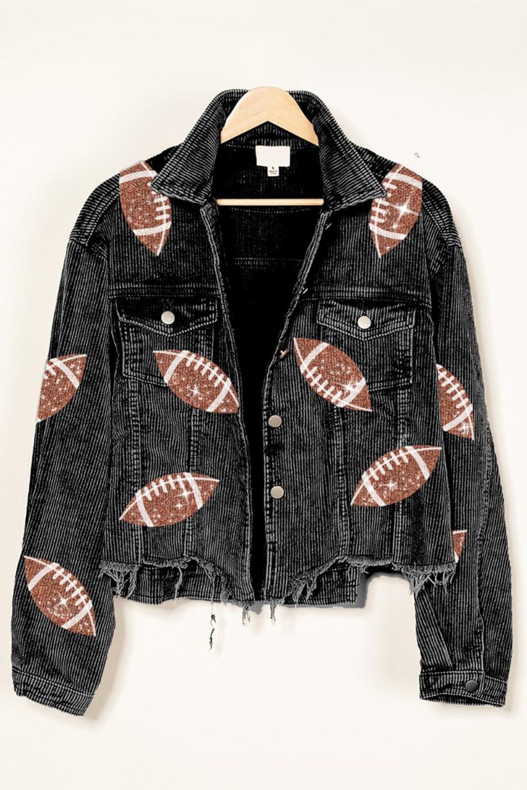 Football Sequins Corduroy Jacket - Etsy