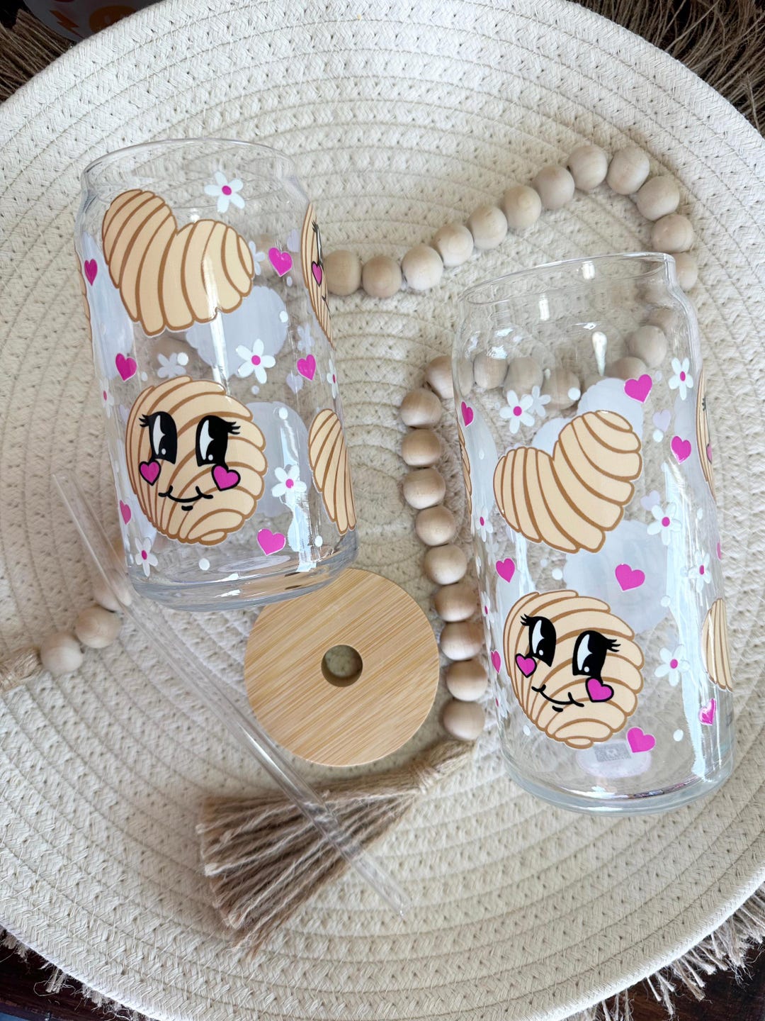 Conchitas Bonitas Glass Can - Etsy