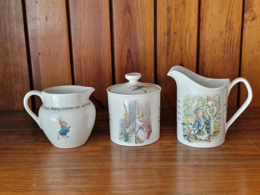 Vintage Wedgwood Peter Rabbit Small Jugs and Preserve Pot - Etsy