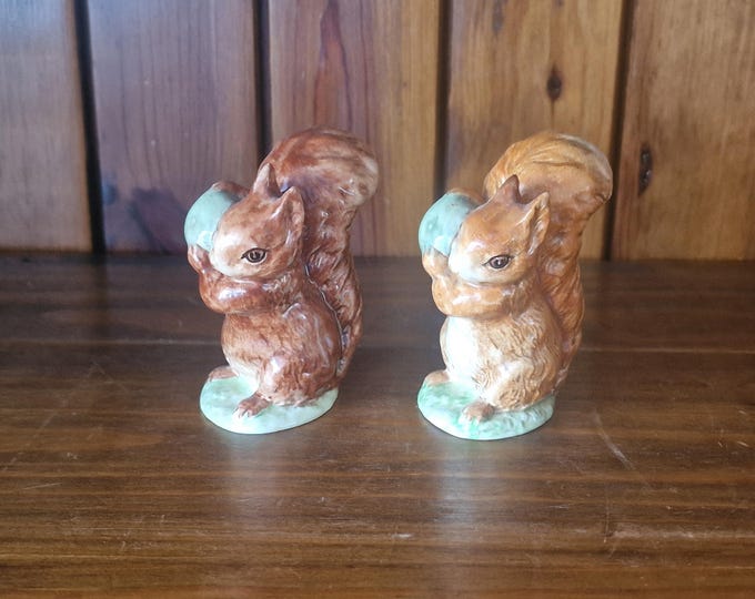 Vintage Beswick Beatrix Potter Squirrel Nutkin Porcelain Figurines. BP ...