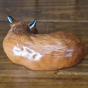 Vintage Beswick Fox Curled Model Number 1017 Designed by Arthur ...