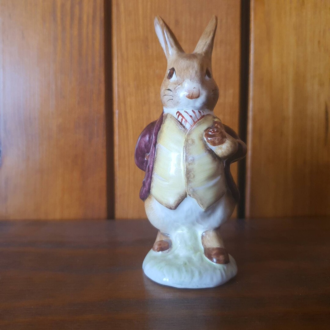 Vintage Beswick Beatrix Potter Mr Benjamin Bunny Porcelain Figurine. BP ...