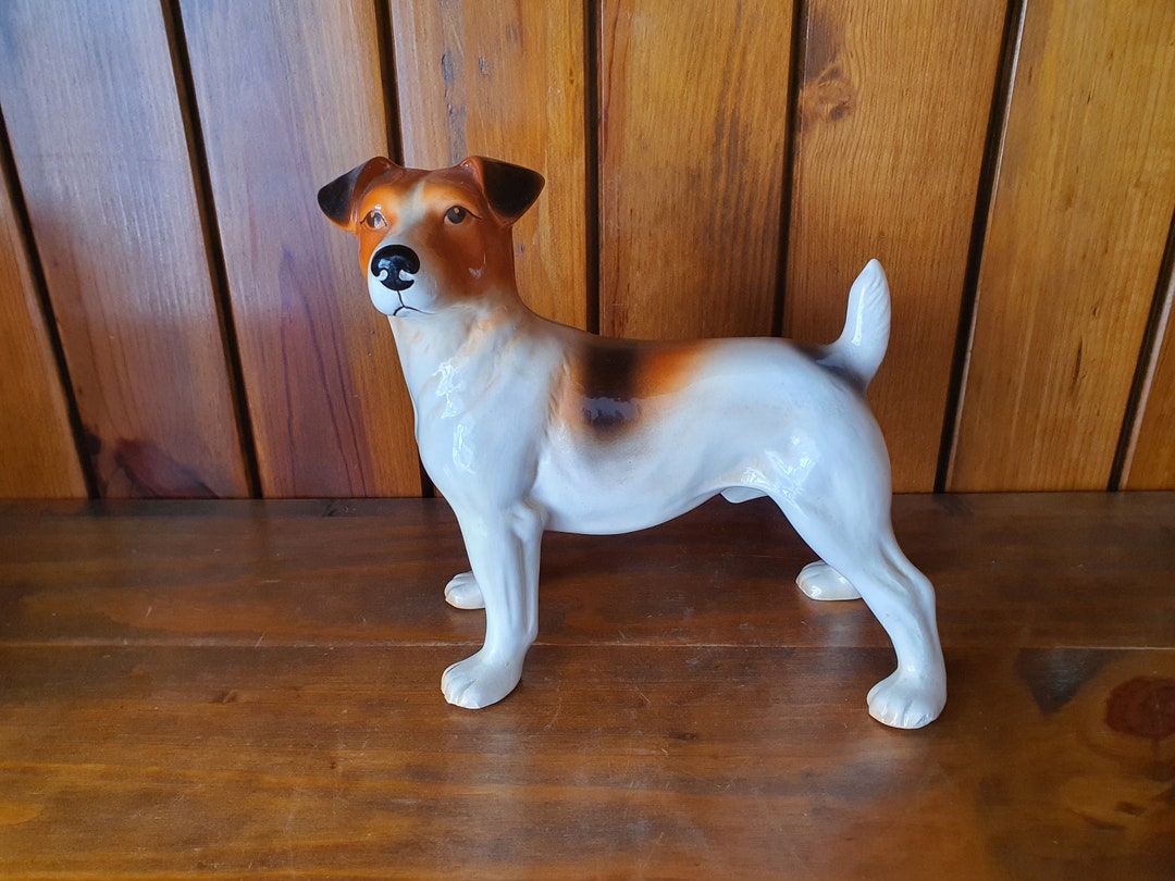 Vintage Jack Russell Dog Figure Made by Melba Ware. - Etsy
