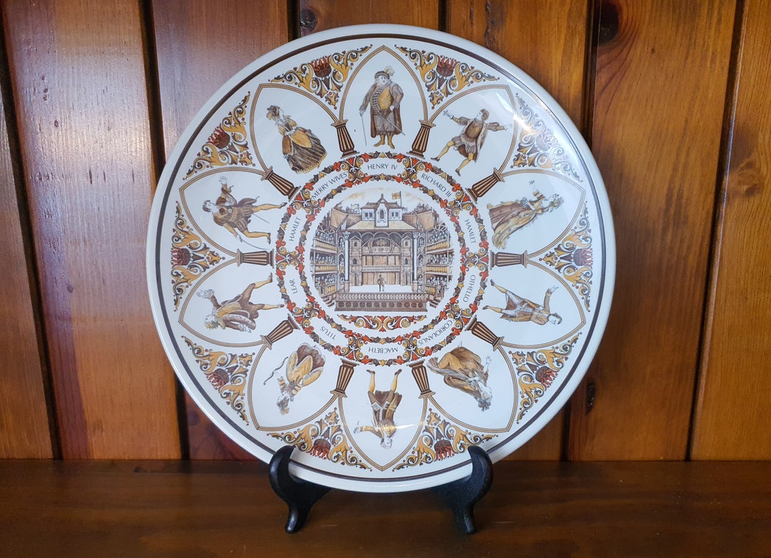 Vintage Wedgwood Shakespeare Plate. All the World's a Stage. Including ...