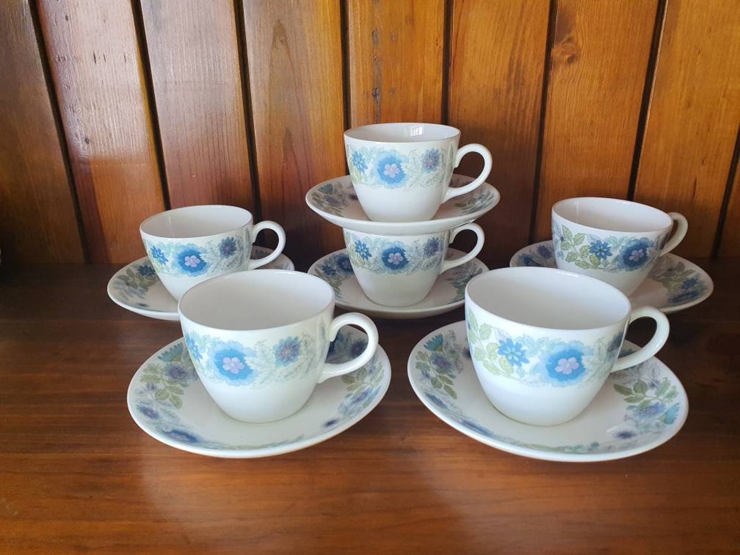Vintage Wedgwood Clementine Bone China Bone China Tea Cups and Saucers ...