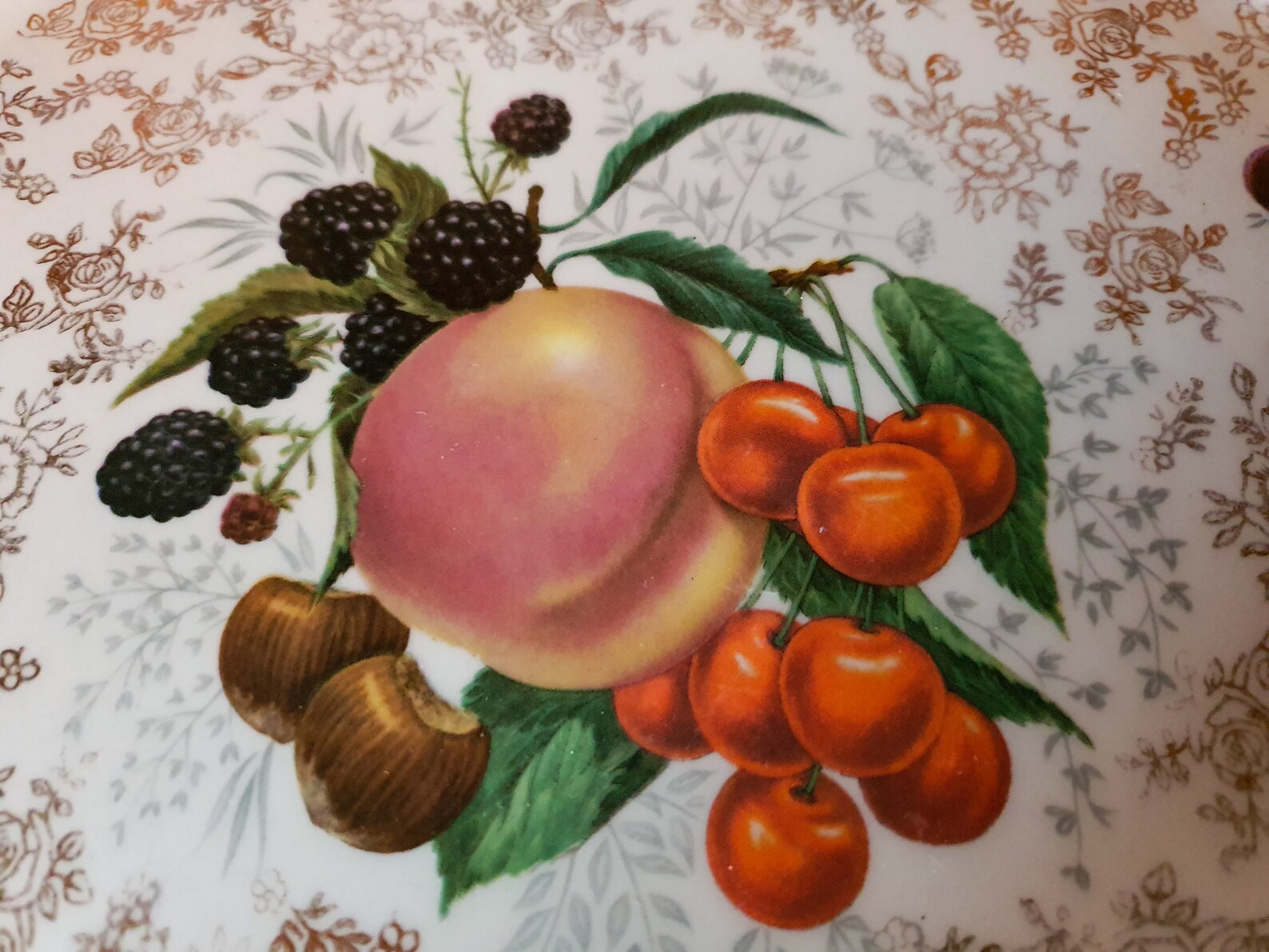 Vintage James Kent Ltd Old Foley Cake Plate With Pictures of Various ...