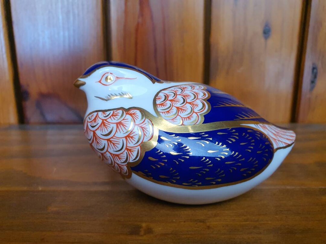 Vintage Royal Crown Derby Quail Paperweight. Gold Stopper. - Etsy