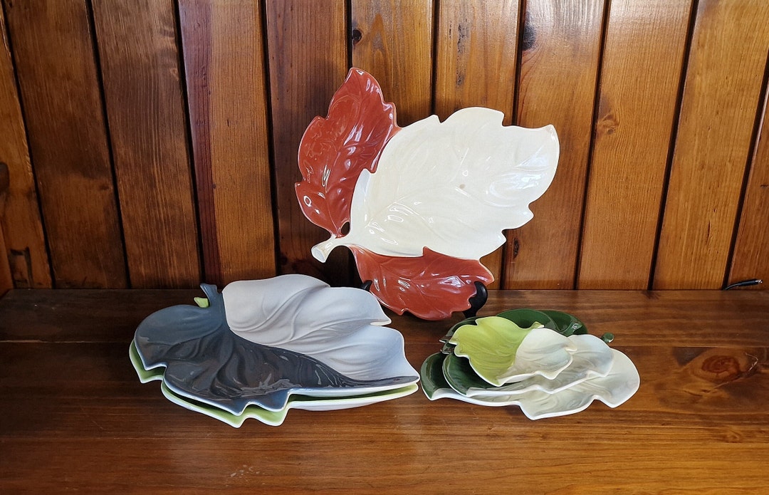 Carltonware Leaf Design Shallow Dishes. Various Sizes and Colours. - Etsy
