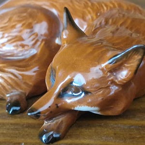 Vintage Beswick Fox Curled Model Number 1017 Designed by Arthur ...