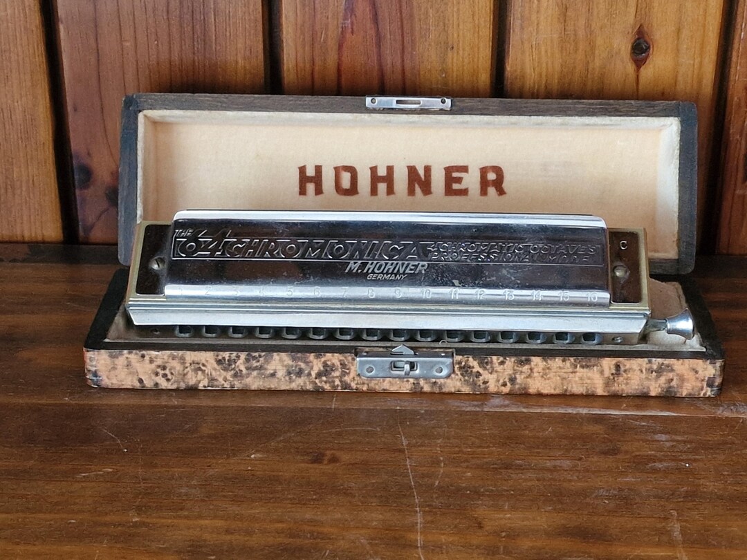 Vintage Hohner 64 Chromonica Harmonica in Original Box. Made in Germany ...