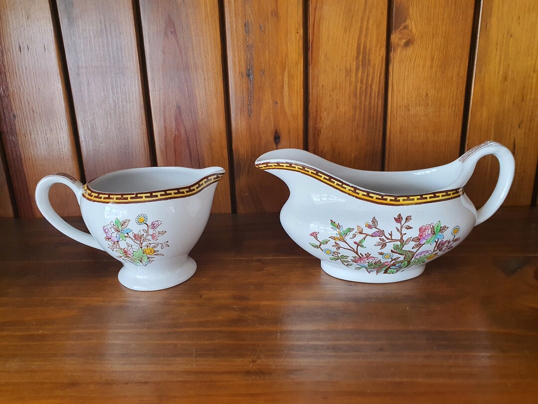 Vintage Washington Pottery Indian Tree Pattern Ironstone Gravy / Sauce ...