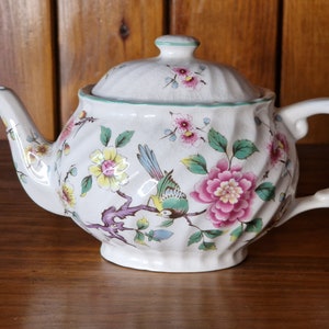Vintage Small Teapot Made by James Kent of Staffordshire. Chinese Rose ...