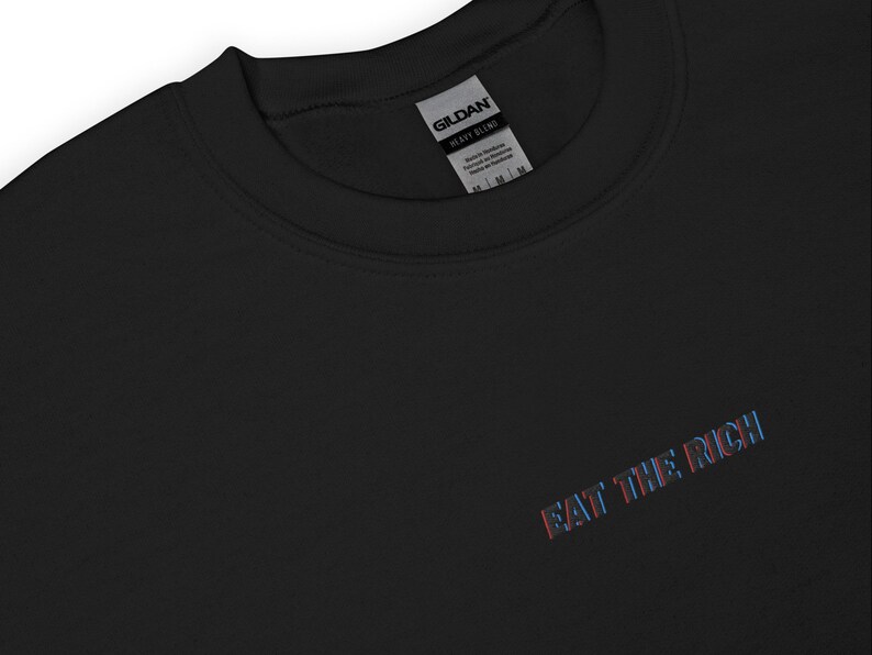 Eat the Rich Embroidered Unisex Sweatshirt - Etsy