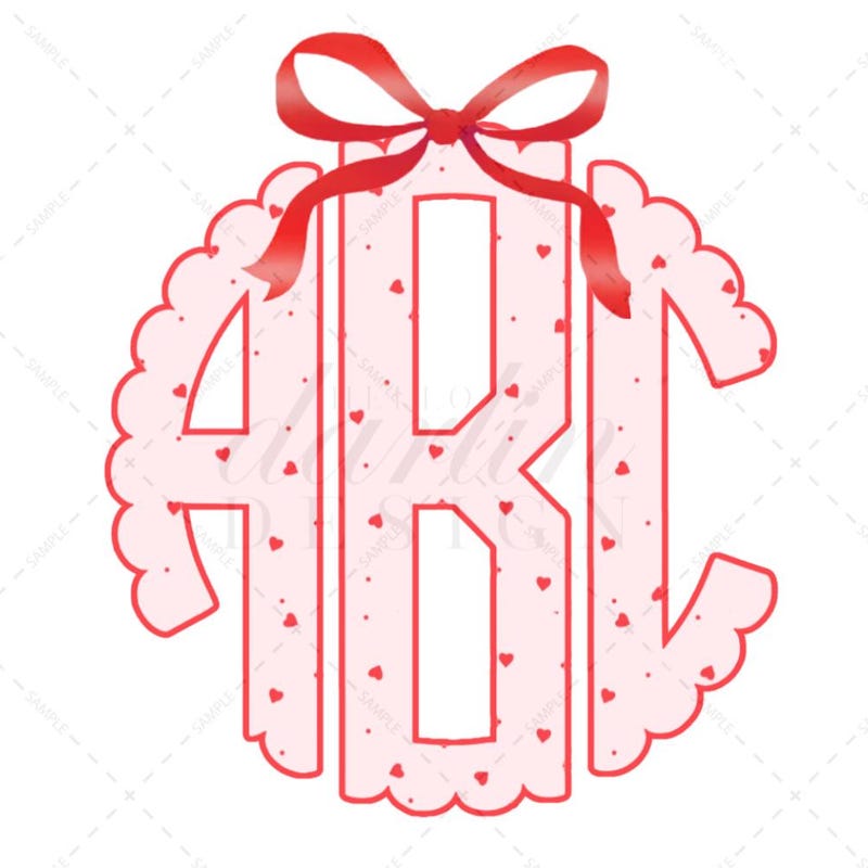 Bow Monogram - Etsy