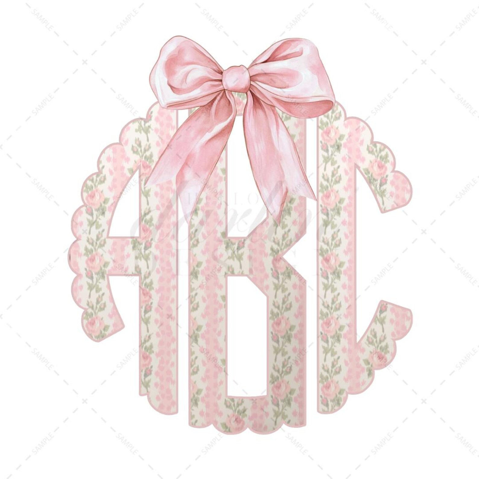 Entire Alphabet Files Love Shack Fancy Scalloped PNG Digital Download ...