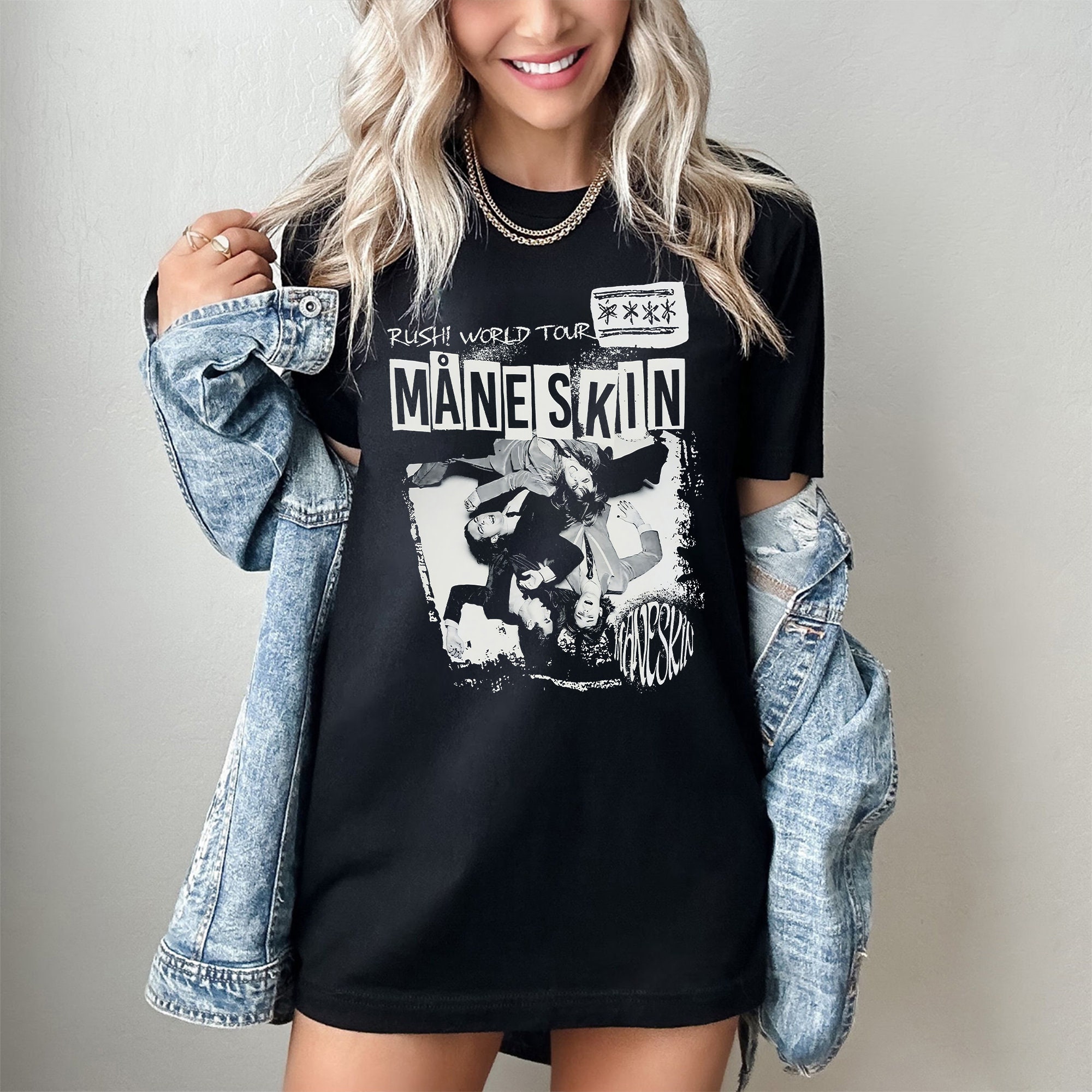 Maneskin png, Vintage Maneskin Rush World Tour 2023 Png, Maneskin Band ...