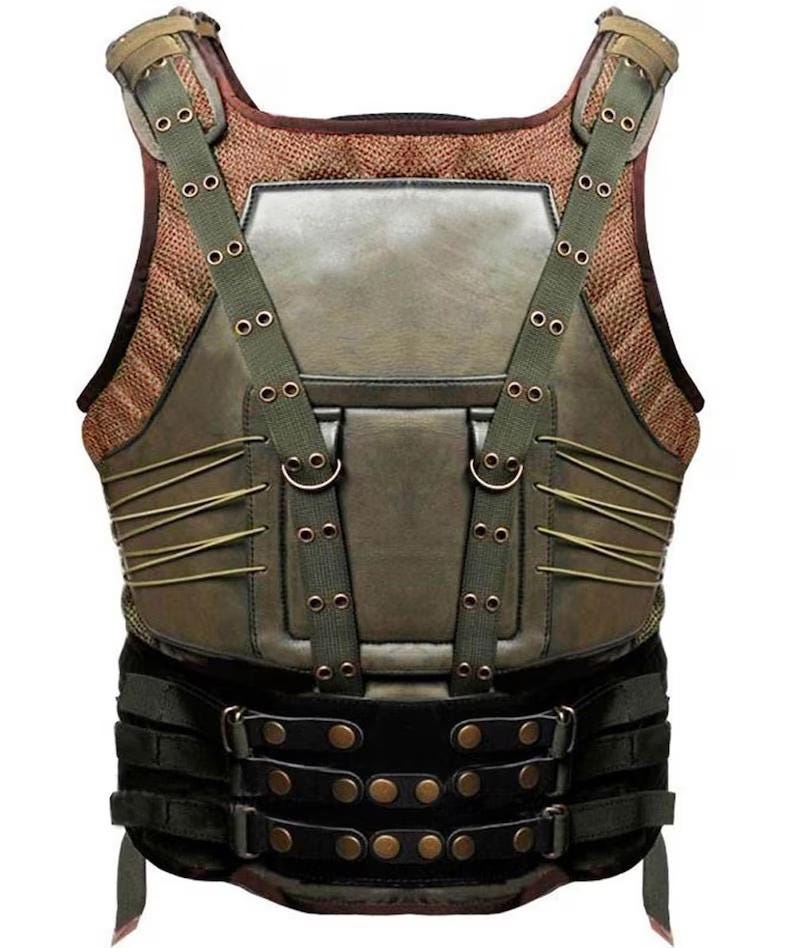 Mens Dark Military Bane Vest - Tom Hardy Cosplay Rises Knight Costume ...