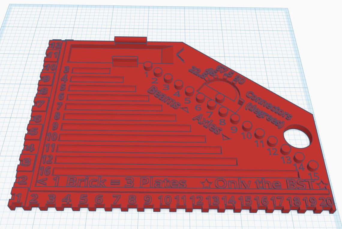STL File for 3D Printing - the BST - Brick Sizing Tool - All Brick ...