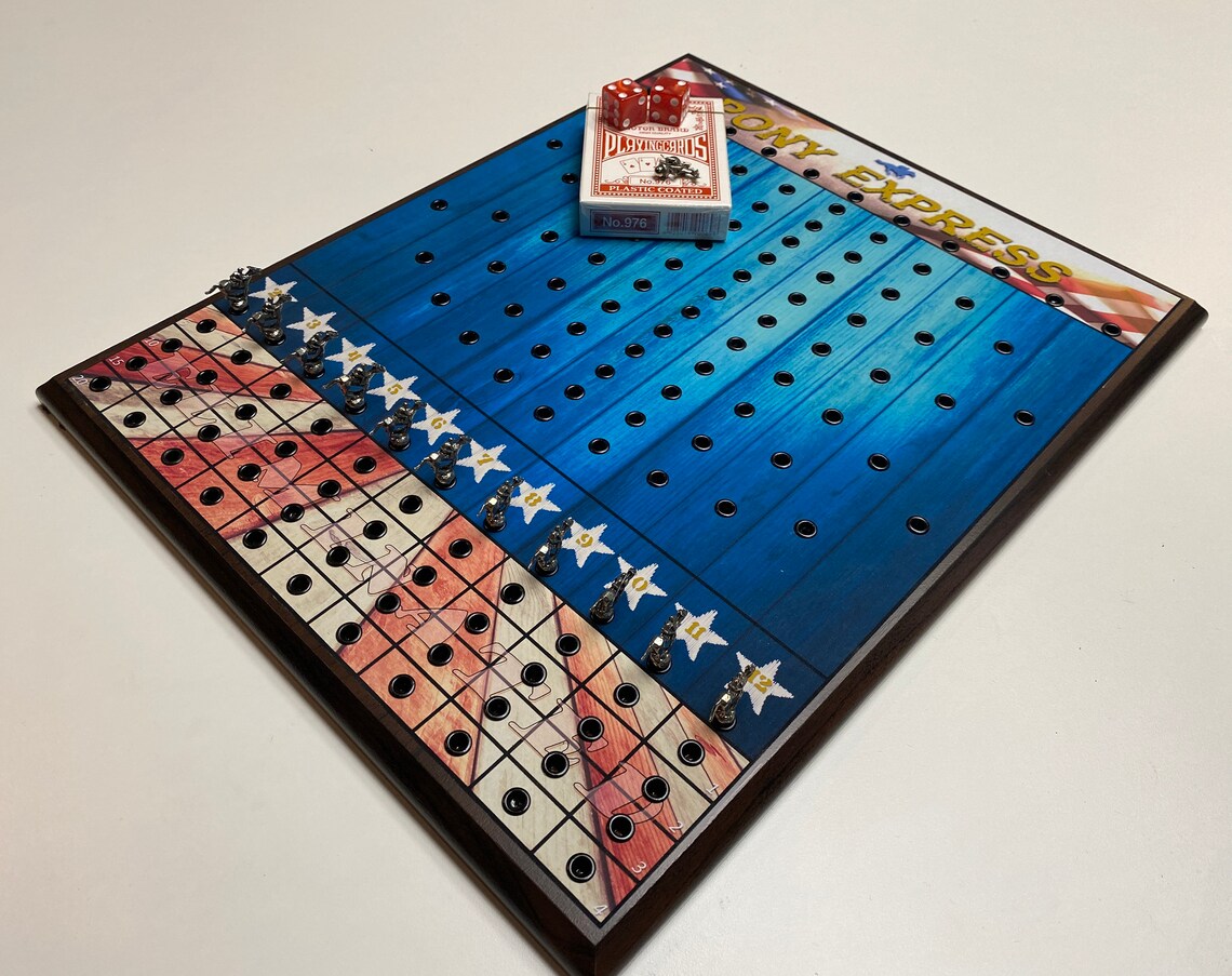 PERSONALIZED Magnetic Horse Race Board Game - 'pony Express' | Tabletop ...