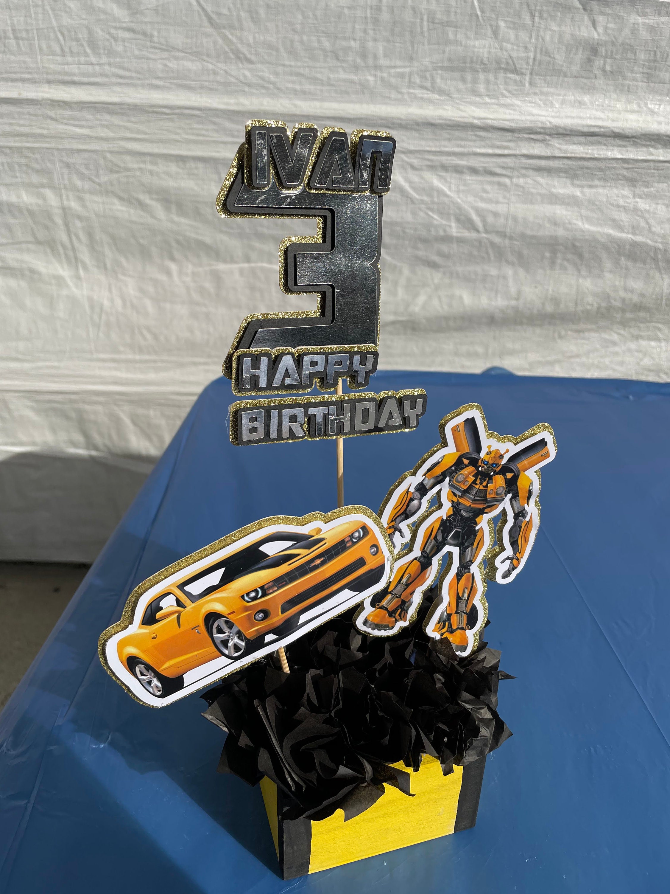 Personalized Transformers Birthday Centerpiece: Custom Party Decor - Etsy