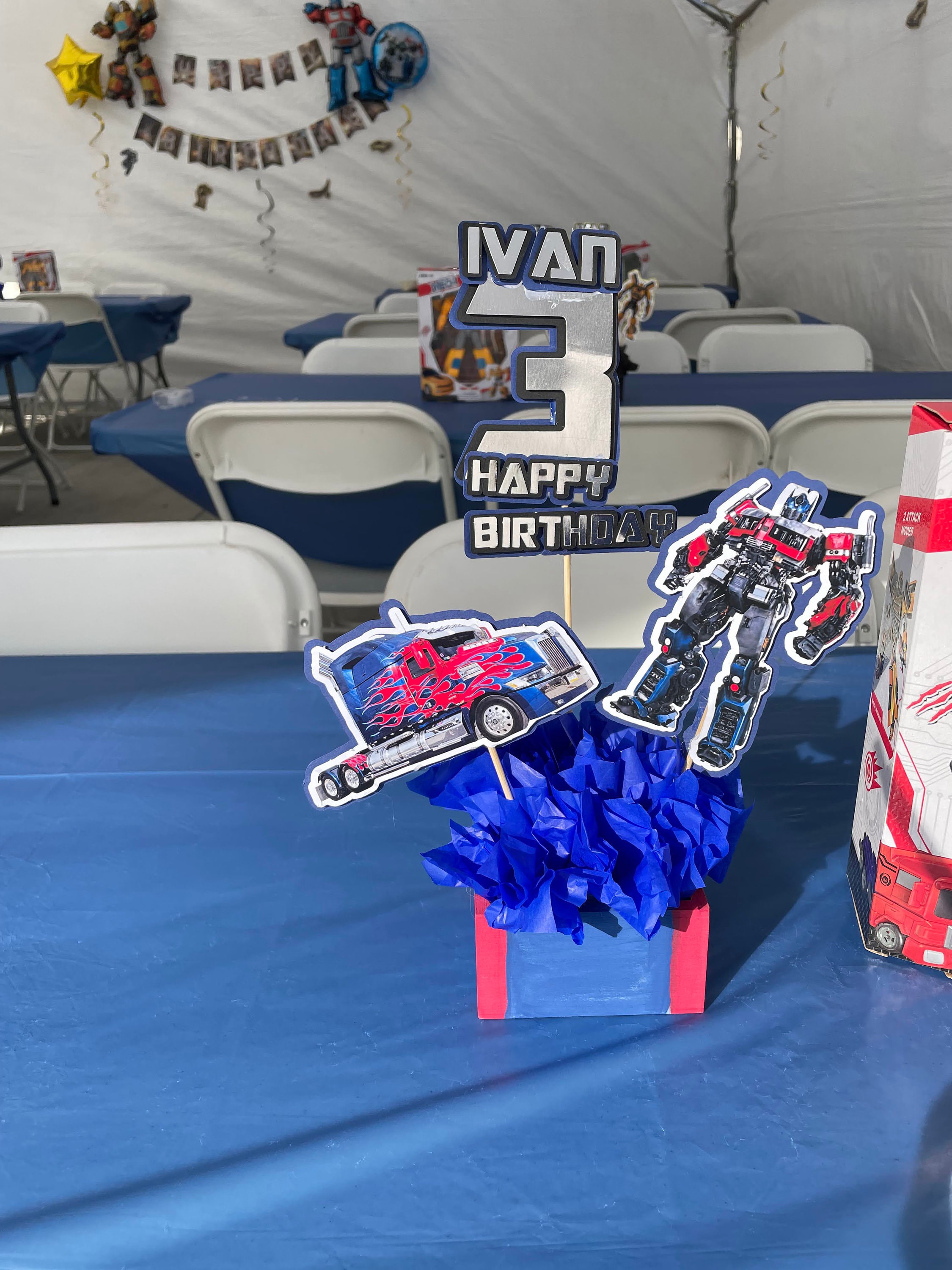 Personalized Transformers Birthday Centerpiece: Custom Party Decor - Etsy