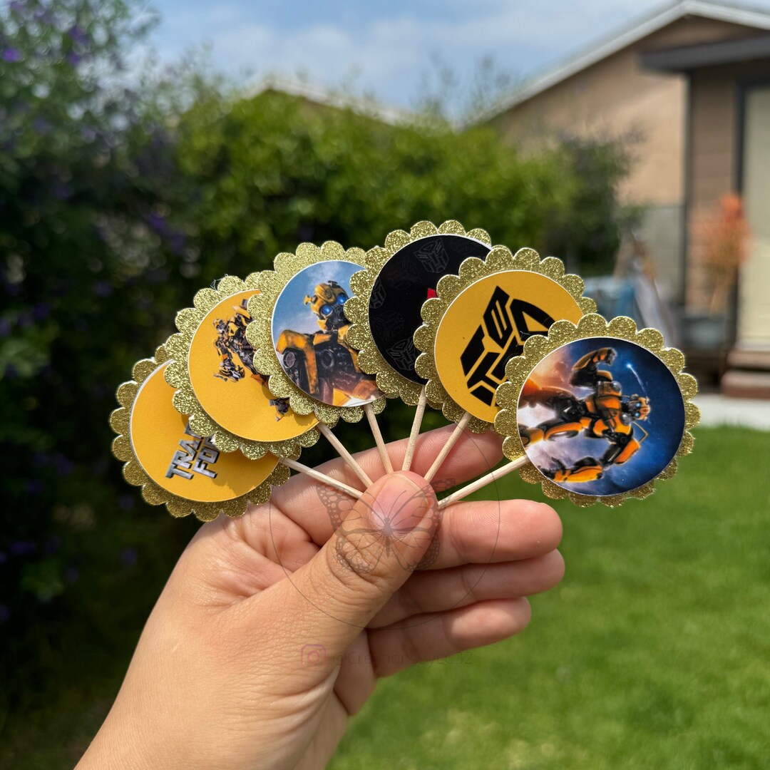 Transformers Bumblebee Cupcake Toppers: Birthday Party Decorations - Etsy