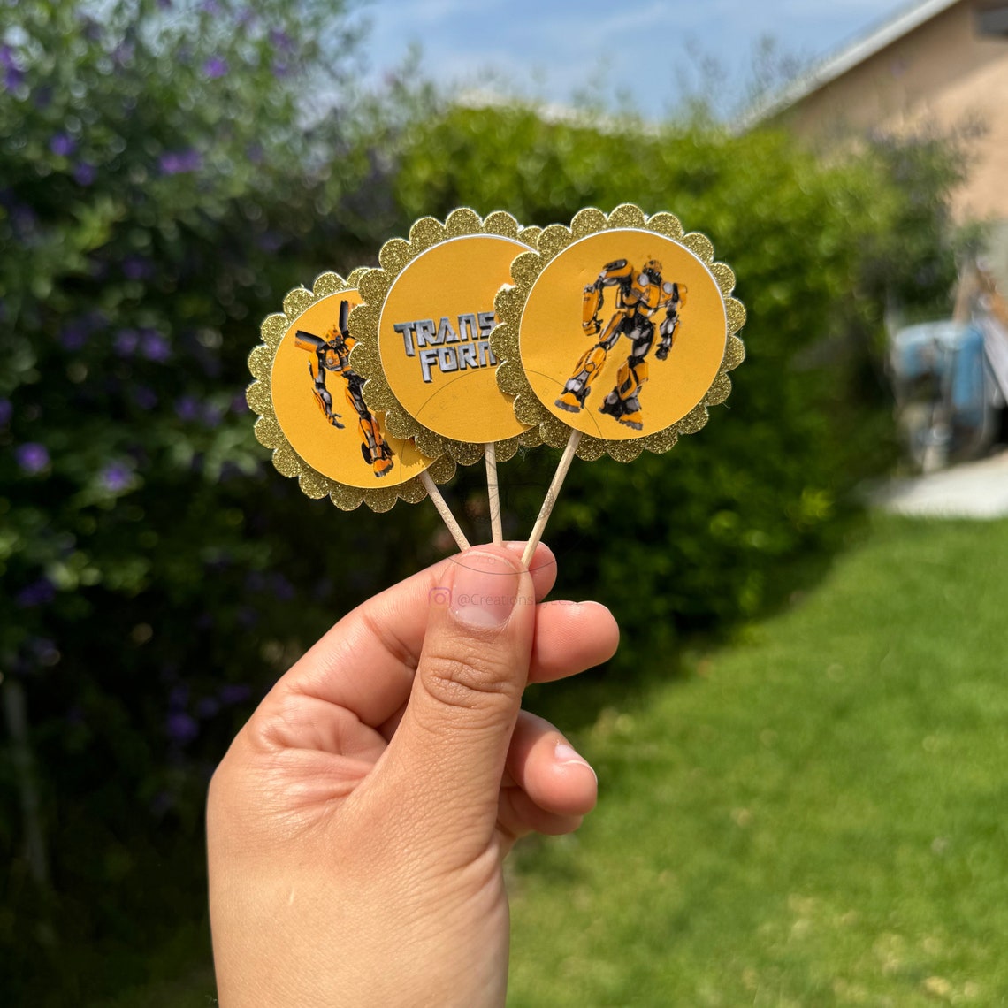 Transformers Bumblebee Cupcake Toppers: Birthday Party Decorations - Etsy