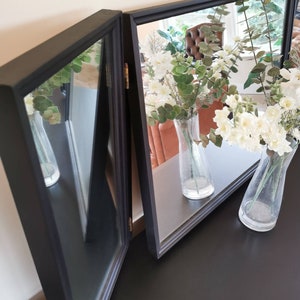 Spray Painted Matt Black Stag Minstrel Dressing Table Set With Triple ...