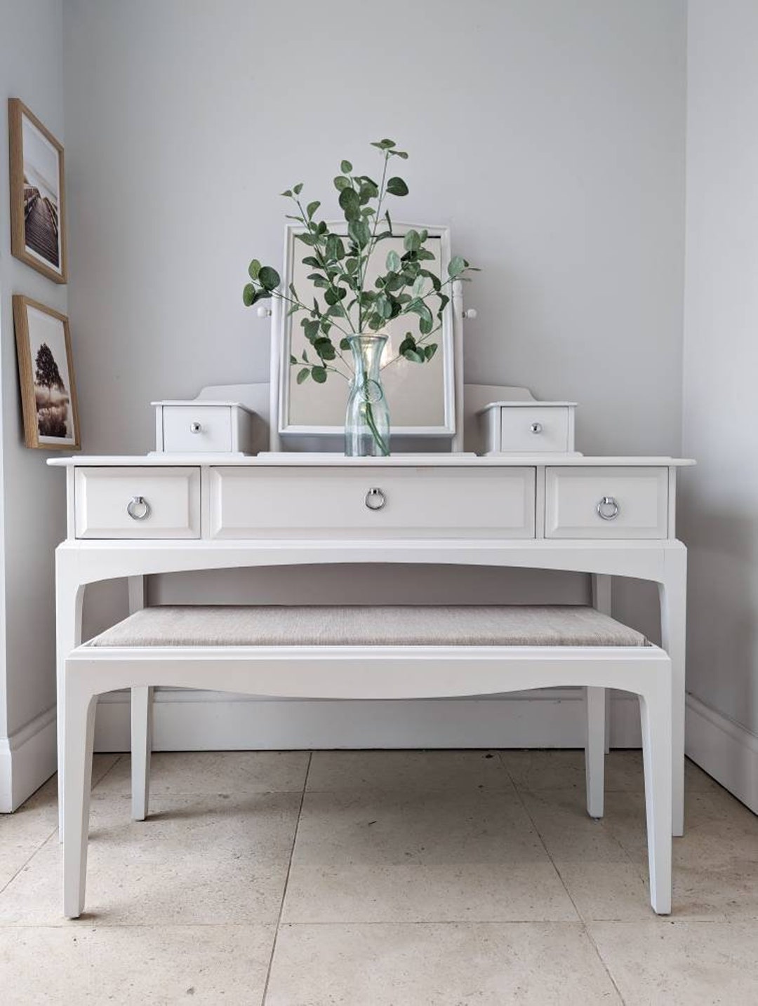 Stag Compact Dressing/console Table With Tilt Mirror, Galler Drawers ...