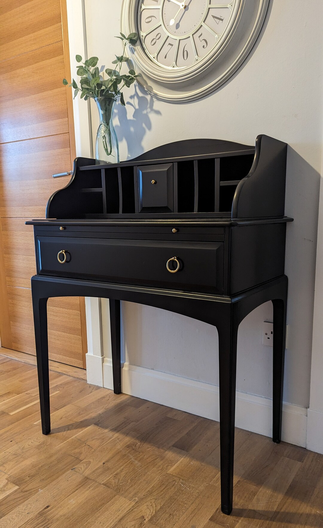 EXTREMELY RARE Black Stag Minstrel Writing Desk professionally Spray ...