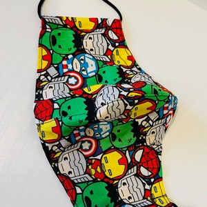 Marvel Avengers Face Mask Adjustable Captain America Hulk - Etsy