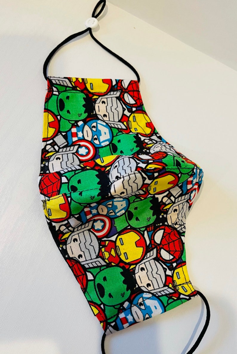 Marvel Avengers Face Mask Adjustable Captain America Hulk - Etsy