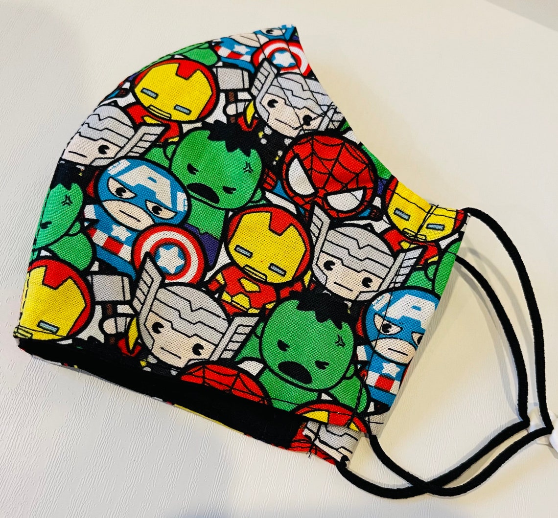 Marvel Avengers Face Mask Adjustable Captain America Hulk - Etsy