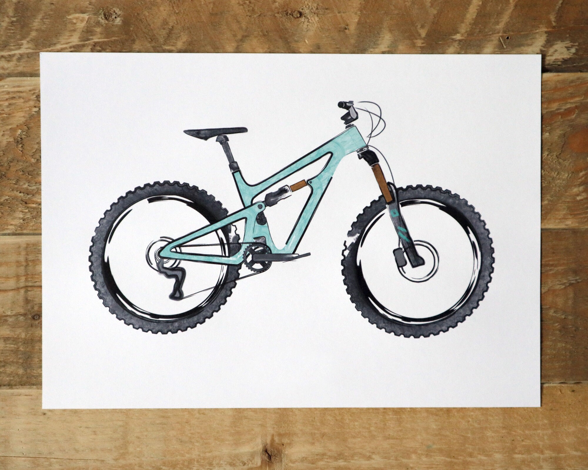 Your Mountain Bike Personalised Artwork Digital File - Etsy