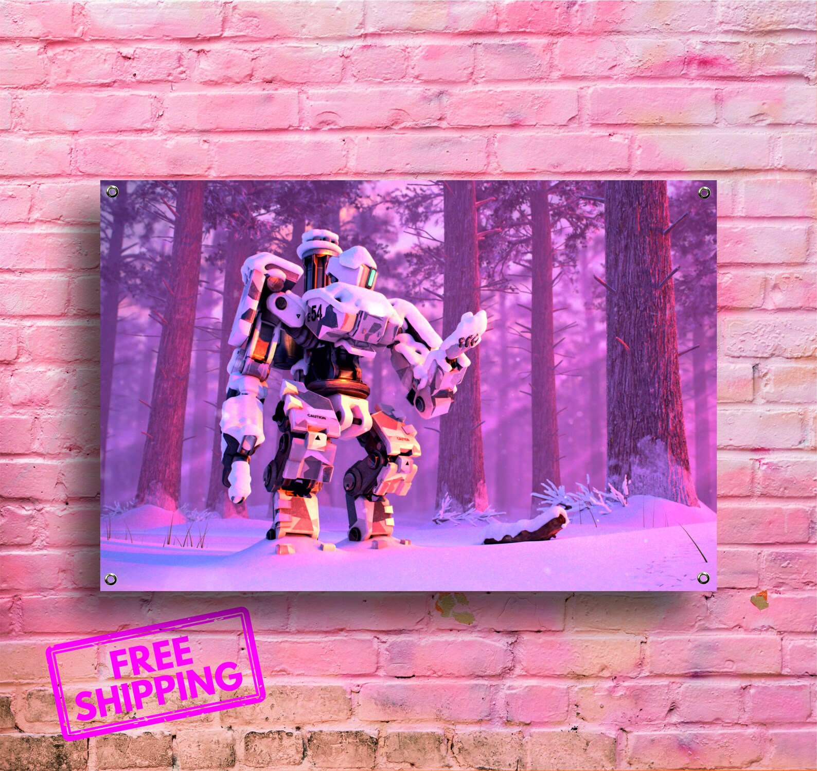 Bastion Heroes Overwatch Game Room Gift Cybersport Decor | Etsy