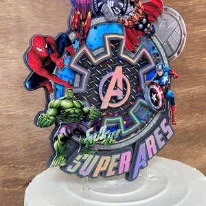 Avengers Cake Topper, Super Heroes Party Decorations, Super Heroes ...