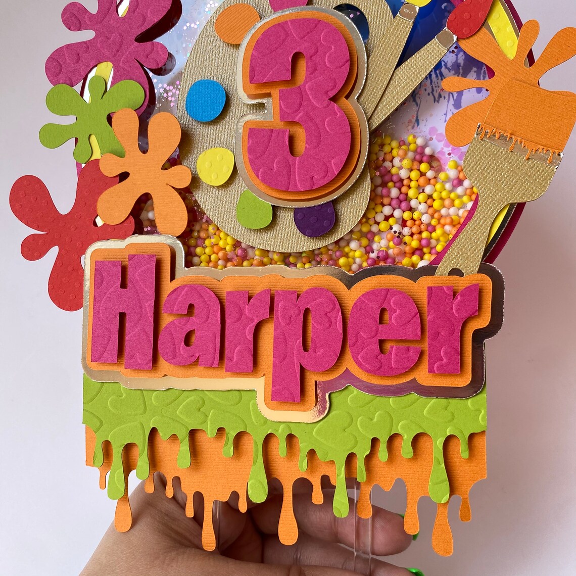 Paint Party Cake Topper Paint Party Decorations Art Cake - Etsy