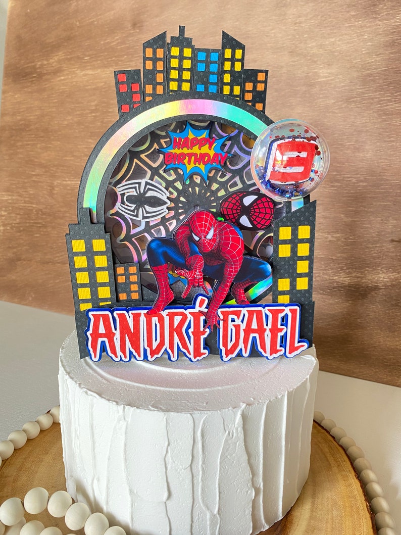 Spiderman Cake Topper: Superhero Birthday Party Decor - Etsy