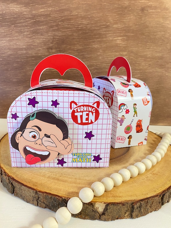 Turning Red Favor Box Turning Red Party Decor Turning Red - Etsy