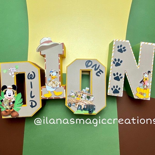 Safari Mickey Mouse 3d One - Etsy