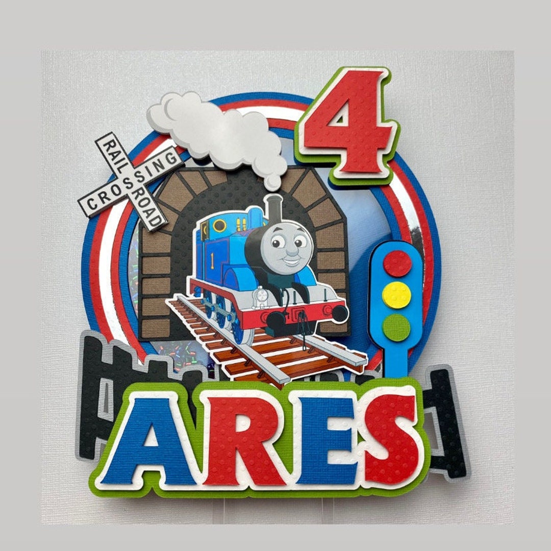 Thomas the Train Cake Topper, Thomas the Train Birthday Party, Train ...