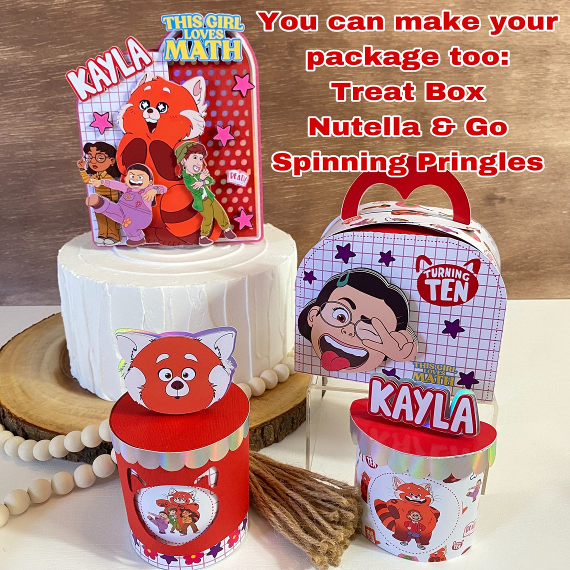 Turning Red Cake Topper / Turning Red Party Decorations / Turning Red ...